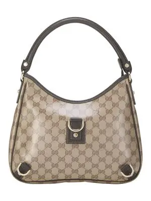 Gucci Original Gg Crystal D-ring Abbey Hobo - Brown