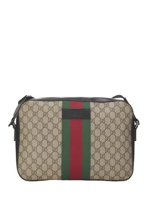 Gucci Original Gg Supreme Canvas Web Messenger - Black