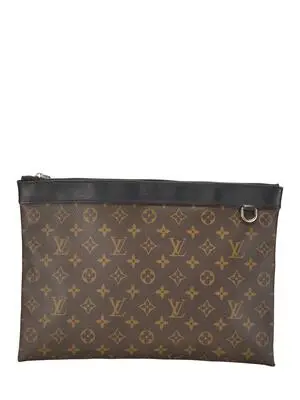LOUIS VUITTON Monogram Macassar Pochette Discovery - Brown