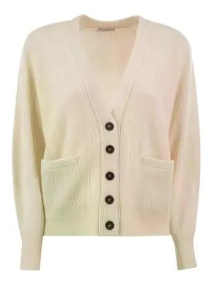 Brunello Cucinelli Ribbed-knit Cashmere Cardigan - Neutrals