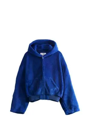 MAISON MARGIELA Fleece Zip-up Hoodie - Blue