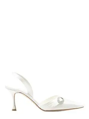 MANOLO BLAHNIK Manolo Blahnik Crystal-Embellished Slingback Pumps