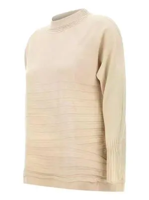 ELENA MIRÒ Long-sleeve Textured Knit Sweater - Neutrals