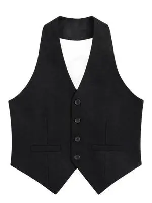 MAISON MARGIELA Halterneck Backless Waistcoat - Black