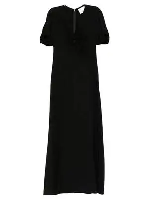 Isabel Marant Étoile Cut-out Puff-sleeve Dress - Black