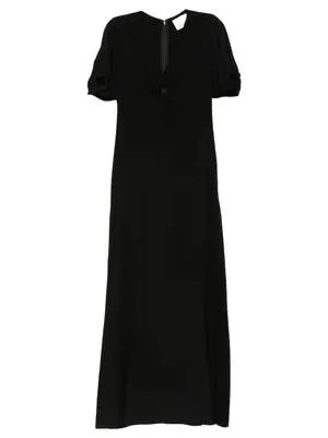 Isabel Marant Étoile Cut-out Puff-sleeve Dress - Black