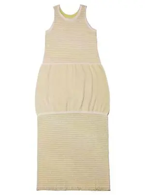 ISSEY MIYAKE Ribbed Fringed-hem Dress