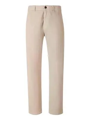 Stone Island Stretch Organic Cotton Broken Twill Trousers With 'old' Effect - Neutrals