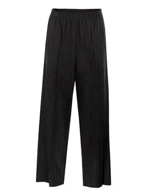Brunello Cucinelli Sequin-embellished Pinstripe Trousers - Black