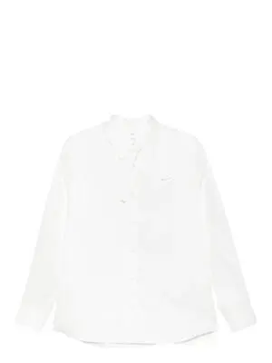 POST ARCHIVE FACTION Asymmetric-collar Long-sleeve Shirt - White