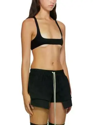 Rick Owens Horny Cropped Top - Black