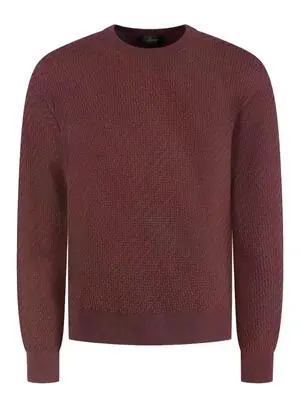 Brioni Crew Neck Long Sleeve Sweater - Red