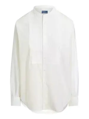 Polo Ralph Lauren Bib-front Band-collar Shirt - White