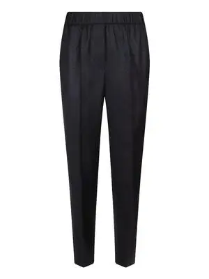 Peserico Peserico Bead-Embellished Glitter Effect Trousers Blue