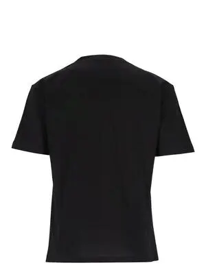 Valentino Garavani Cotton T-shirt With Panther Print - Black