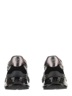 PINKO PINKO Ariel Leather Sneakers With Logo Plaque