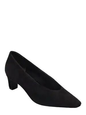 Bernardo Bernardo Chiara Suede Pointed-Toe Pumps Black
