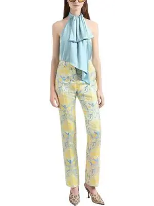 Nina Ricci Halterneck Satin Top - Blue