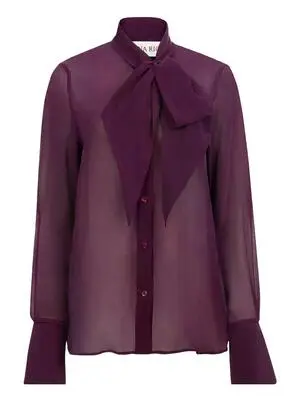 NINA RICCI Lavallière Silk Shirt