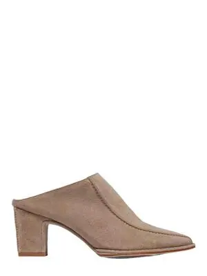 Bernardo Bernardo Brynn Suede Square-Toe Mules Neutrals
