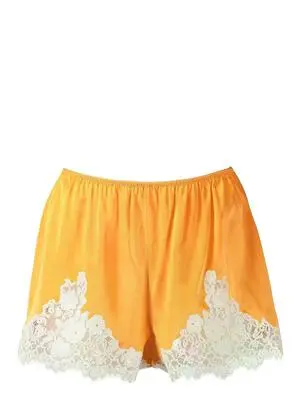 DÔEN Iona Lace-trim Mini Shorts - Orange