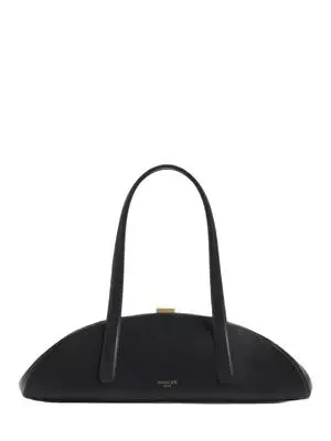 MUGLER Lua Leather Shoulder Bag - Black