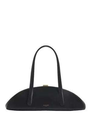 MUGLER Lua Leather Shoulder Bag - Black