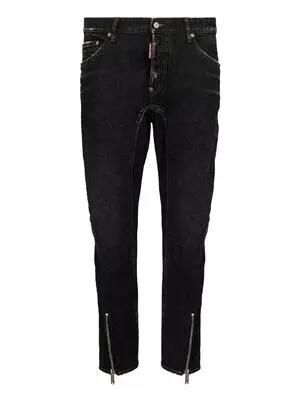 Dsquared2 Zip-detail Biker Jeans - Black