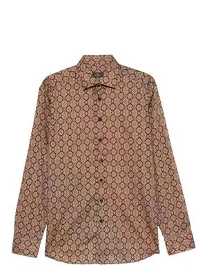 Etro Geometric-print Shirt - Brown