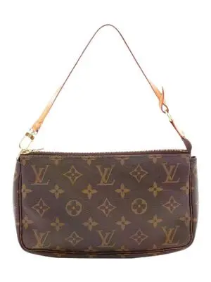 LOUIS VUITTON 2003 Pochette Accessoires Monogram Shoulder Bag - Brown