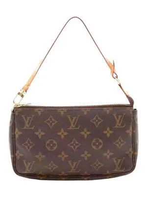 LOUIS VUITTON 2003 Pochette Accessoires Monogram Shoulder Bag - Brown