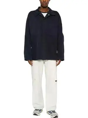MAISON MARGIELA Concealed-fastening Patch-pocket Shirt Jacket Blue