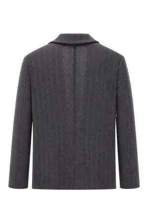 TOMBOLINI Pinstripe-pattern Notched-lapel Jacket - Grey