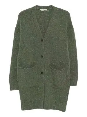 Bruno Manetti V-neck Cardigan With Patch Pockets - Green