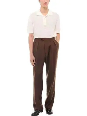 FURSAC Open-knit Cotton Polo Shirt - Neutrals