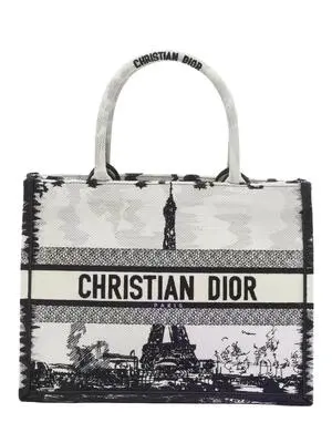 Dior 2024 Medium Book Tote Bag - White
