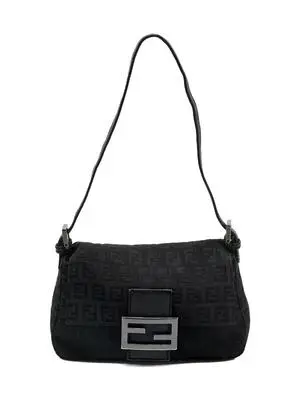 Fendi 2004 Mama Baguette Shoulder Bag Black
