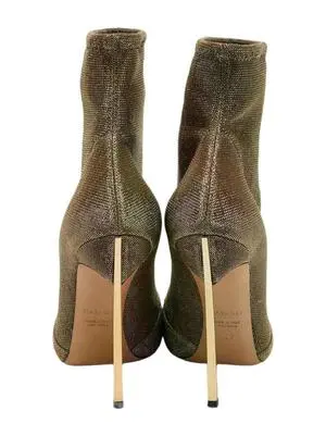 Casadei Stretch-fabric Ankle Boots - Gold