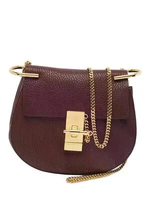 Chloé Small Drew Leather Rcossbody Bag Red