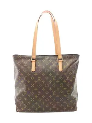 LOUIS VUITTON 2001 Cabas Mezzo Monogram Tote Bag - Brown