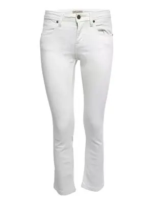 Burberry Alperton Cropped Slim Fit Jeans - White