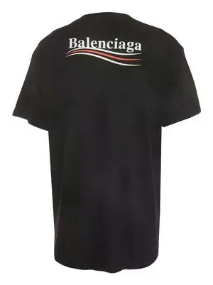 Balenciaga Logo-printed Short-sleeved T-shirt - Black
