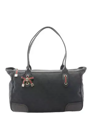 Gucci 2000s Princy Gg Canvas Tote Bag - Black