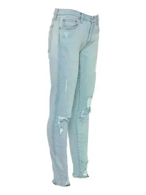 LOVERS AND FRIENDS Distressed Straight-leg Trousers - Blue