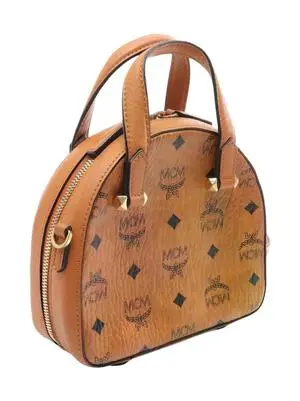 Mcm 2010s Visetos Monogram Leather 2-way Mini Bag - Brown