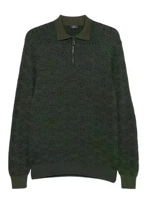 ETRO ETRO Wool Polo Collar Zip Sweater
