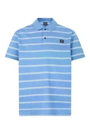 Paul & Shark Striped Short-sleeve Polo Shirt - Blue