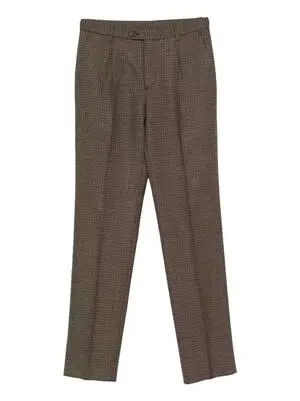 Etro Tailored Houndstooth Trousers - Brown