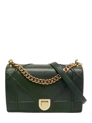Dior 2018 Medium Diorama Cannage Shoulder Bag - Green