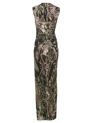 Just Cavalli Printed V-neck Maxi Dress - Black